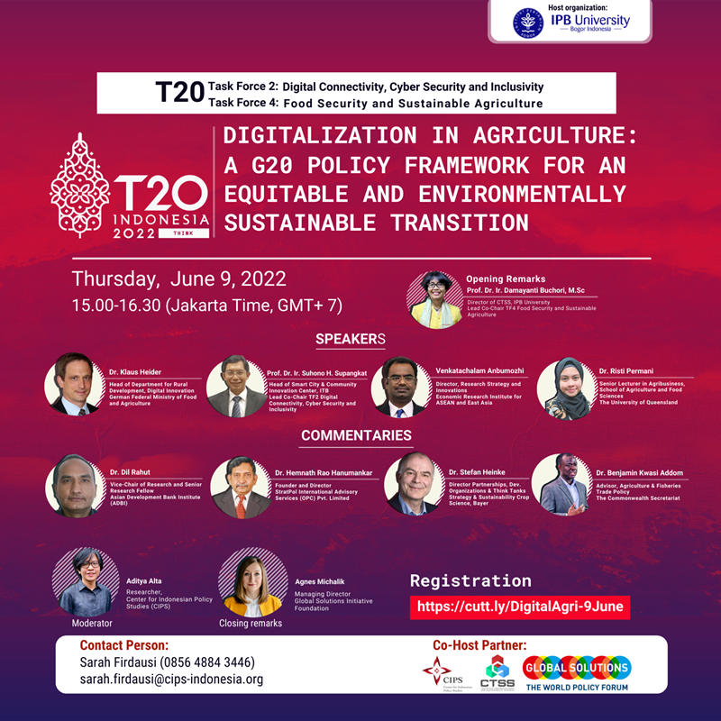 Digitalization in Agriculture: A G20 Policy Framework for an Equitable and Environmentally ...